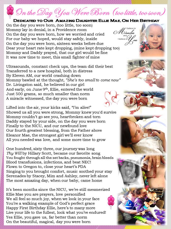 On the Day You Were Born (too little, too soon) – A Poem ...